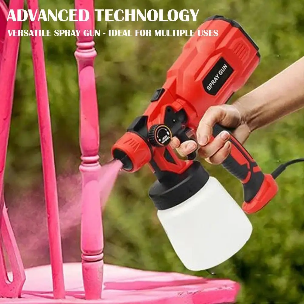 800ML Electric Cordless Spray Gun Handheld High Power Paint Sprayer ...