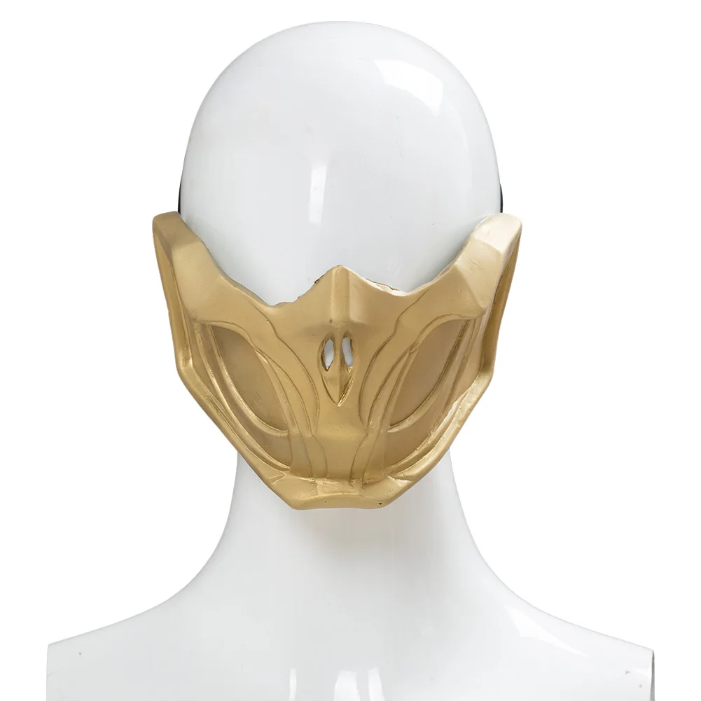Anime Mortal Kombat Scorpion Golden Mask Cosplay Costume - AllCosplay.com