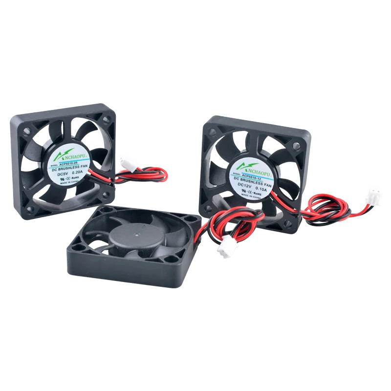 ACP5010 50x50x10mm Axial Cooling Fan | 2-Pin DC 5V/12V/24V 50mm Fan for ...