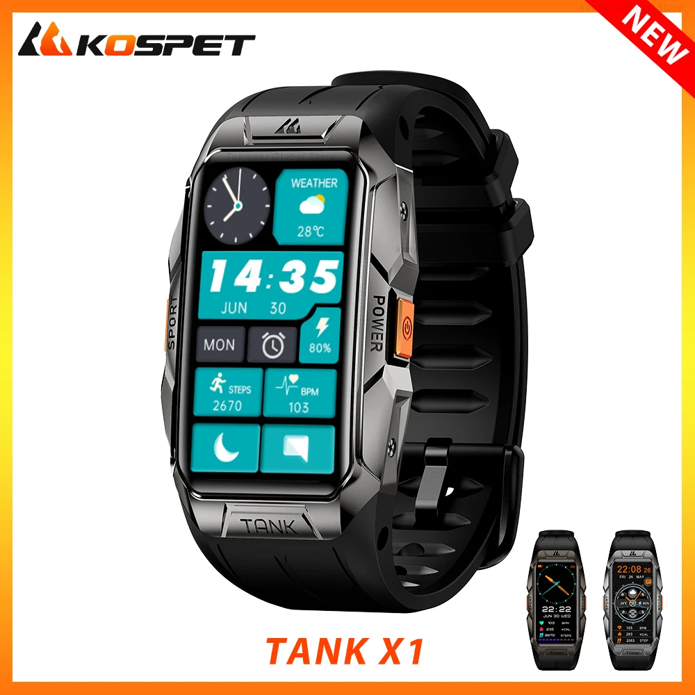 Kospet-X1-Military-Rugged-Smart-Watch-IP69K-Waterproof-1-47-Activity ...