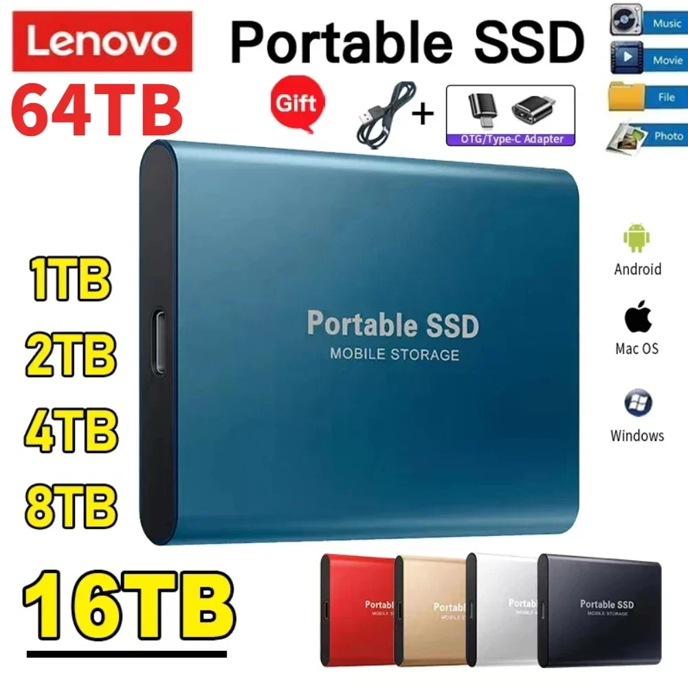 Lenovo-8TB-Portable-SSD-16TB-High-speed-Mobile-Solid-State-Drive-500GB ...