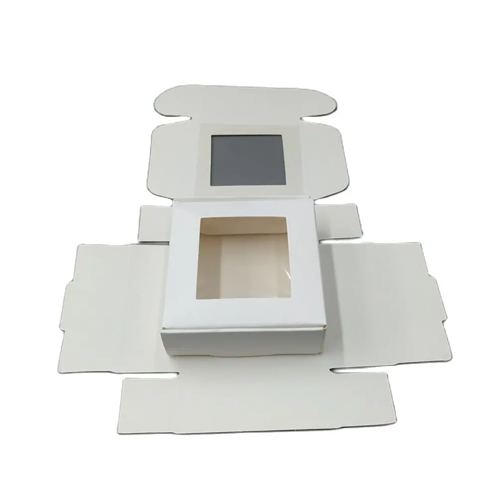 50pcs-Lot-Kraft-paper-box-with-Clear-PVC-Window-white-paper-box-with ...