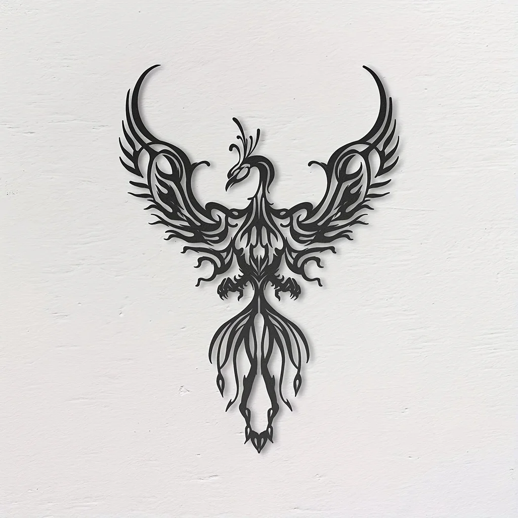 Metal-Phoenix-Design-Hanging-Wall-Decor-Art-Indoor-Living-Room-Wall ...
