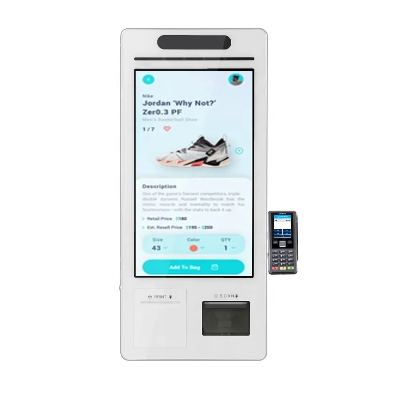 Laundry-self-service-checkout-machine-touch-ticket-printer-card-reader ...