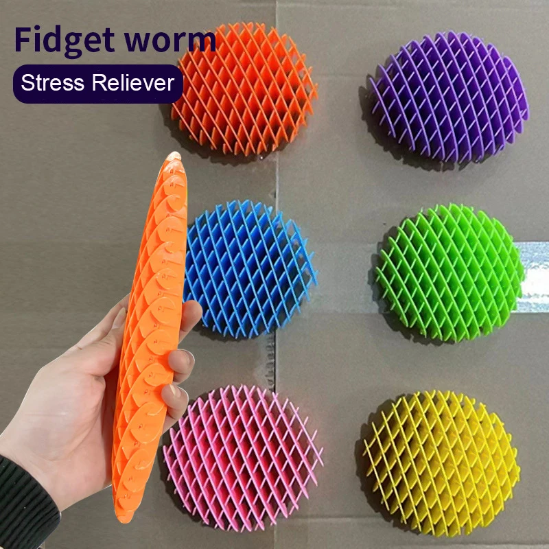 Morphing-Worm-Fidget-Toy-Decompression-Elastic-Net-Pressing-Stress ...