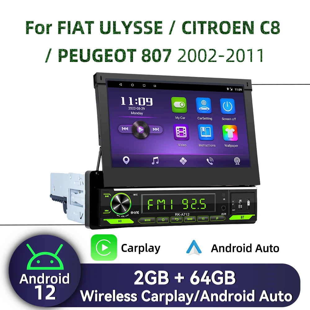 R-dio-Multim-dia-Autom-vel-Android-Ecr-Retr-til-Carplay-Autoradio-1-Din ...