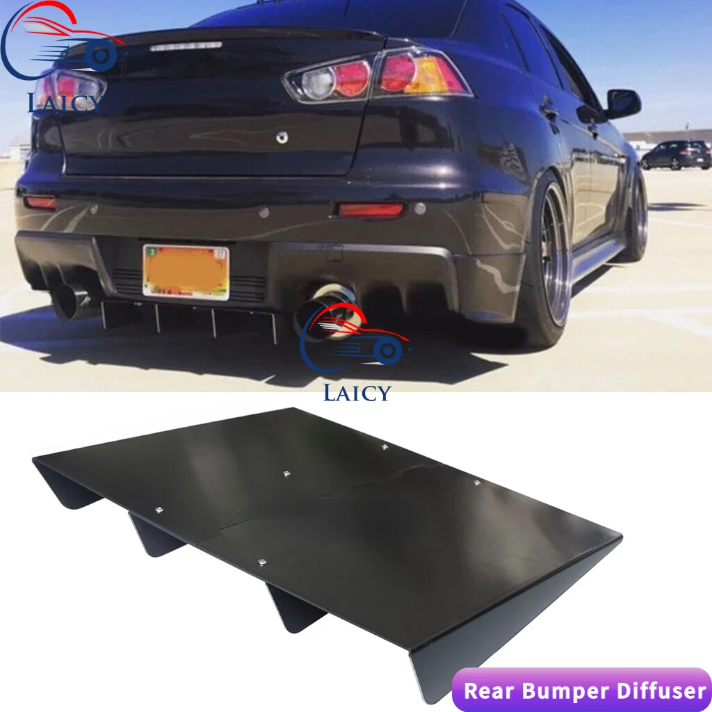 LAICY-For-MITSUBISHI-Lancer-EVO-X-Rear-Bumper-Diffuser-4-Fin-Spoiler ...