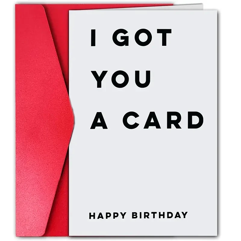 1 pc Funny Birthday Card with Cute Text. Creative Greeting Card. This ...