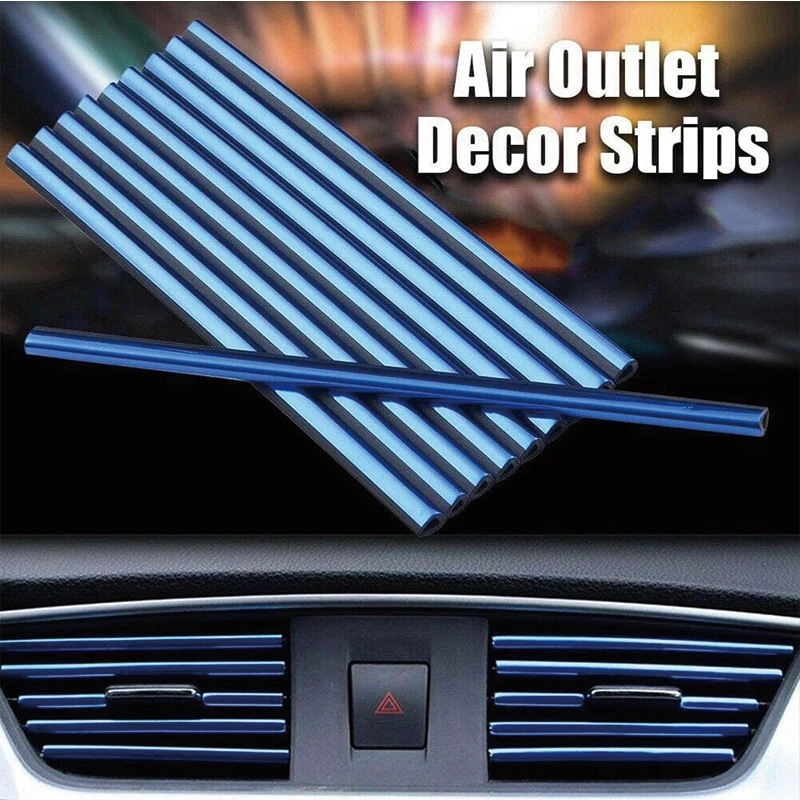 10-5pc-20cm-Car-Air-Conditioner-Vent-Outlet-Decorative-Strip-U-Shape ...