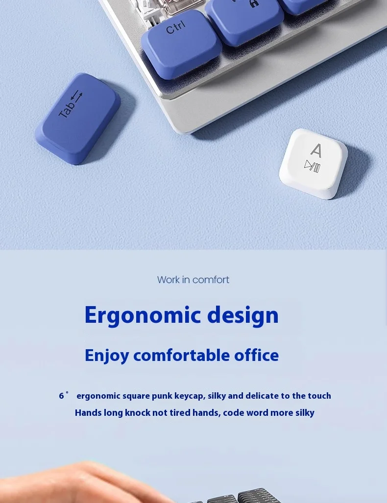 EWEADN MK68 Low Profile 70% Wireless Bluetooth Mechanical Keyboard ...