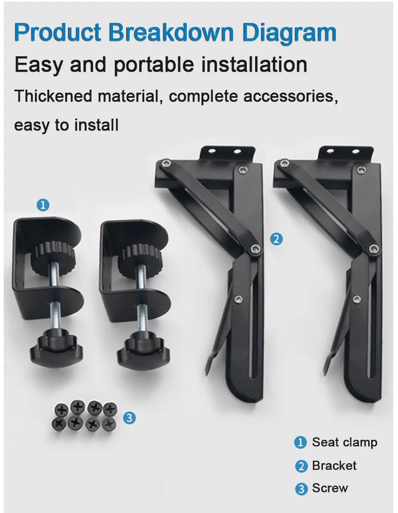 Petit clip (1-5 cm)-Palier de bain rainuré, réglable, pliable, facile à ...