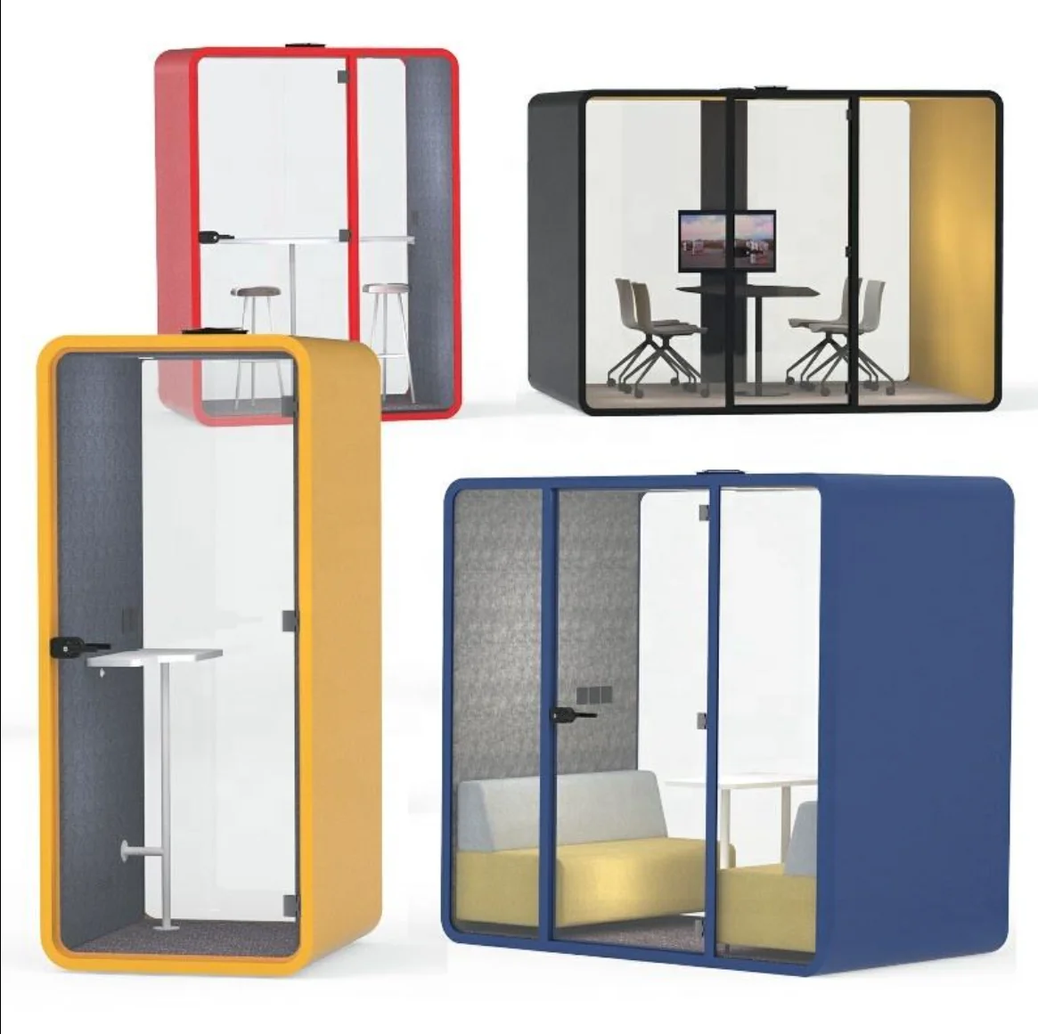 Silent Privacy Movable Portable Office Pod Phone Soundproof Booth ...