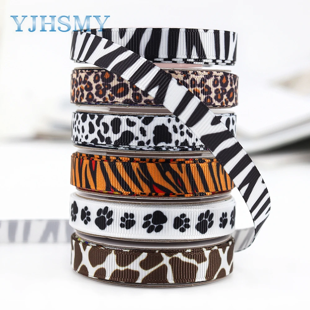 Animal Prints Grosgrain Ribbon Safari Animal Leopard Zebra Tiger ...