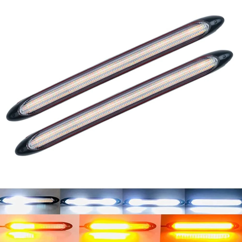 LED-Daytime-Running-Light-para-far-is-de-carro-DRL-Strips-fluindo-Turn ...