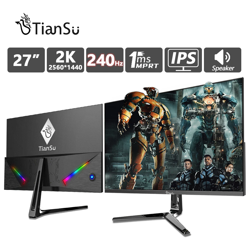 TIANSU-Monitor-de-27-pulgadas-para-ordenador-de-videojuegos-240Hz-2K ...