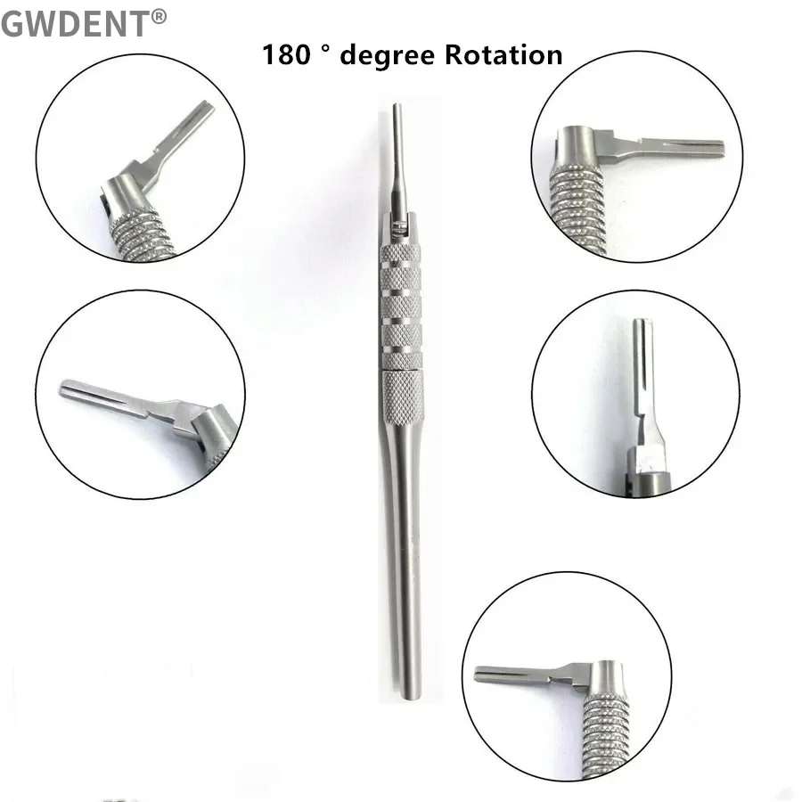 1pcs Dental Scalpel Handle Adjustable 180 Degree Move Stainless Steel ...
