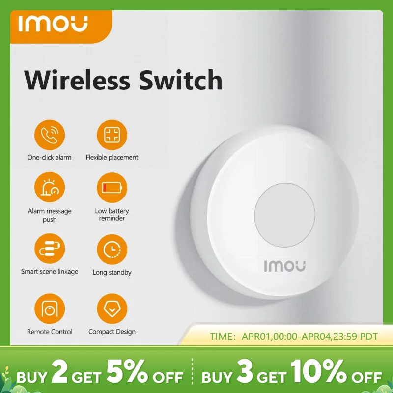 Imou-Smart-ZigBee-3-0-Wireless-Switch-Emergency-Button-With-Remote-Control-LVD-Module-for ...