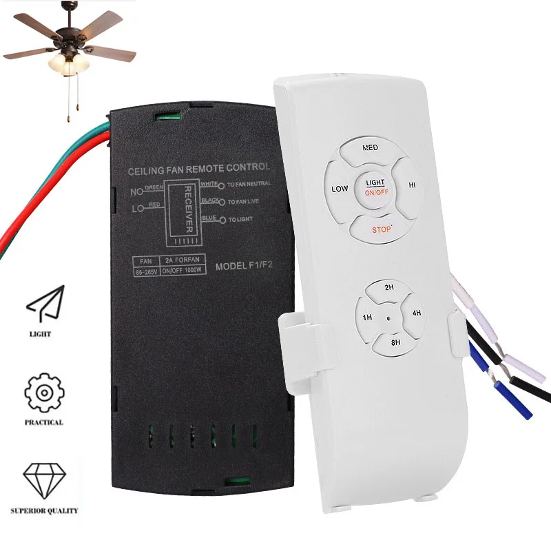 2023-Smart-Universal-Ceiling-Fan-Lamp-Remote-Control-Kit-Timing ...