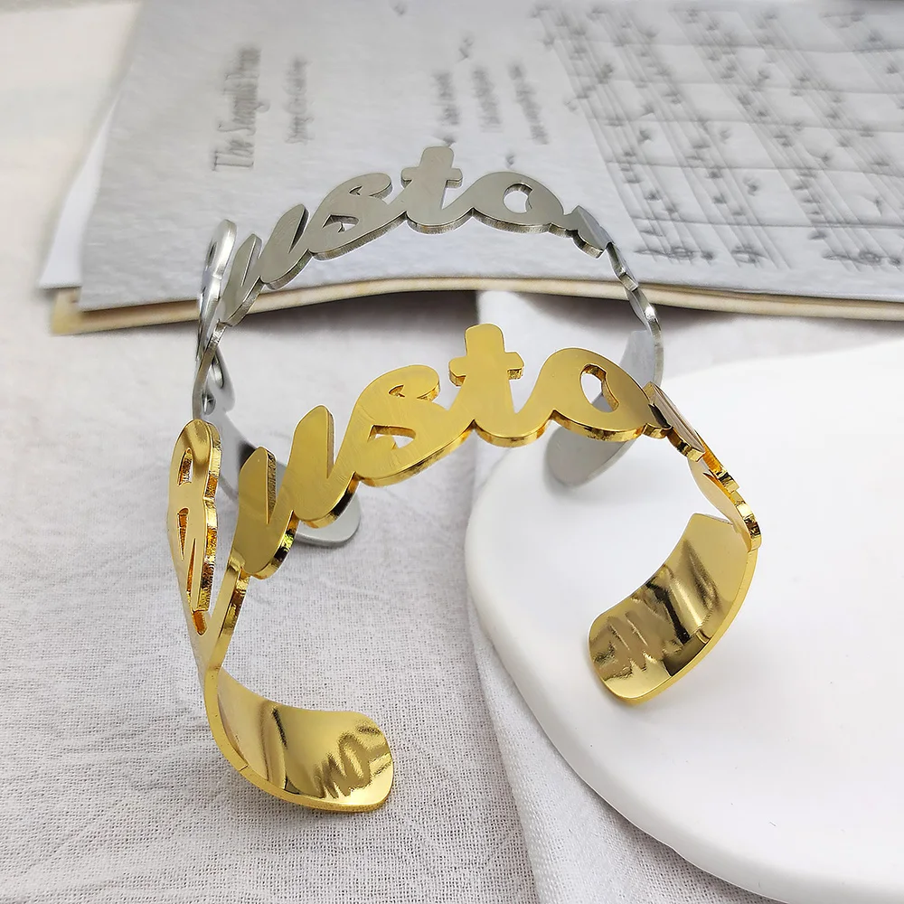 Stainless Steel Bangle Jewelry | Custom Name Bangles Women | Women ...