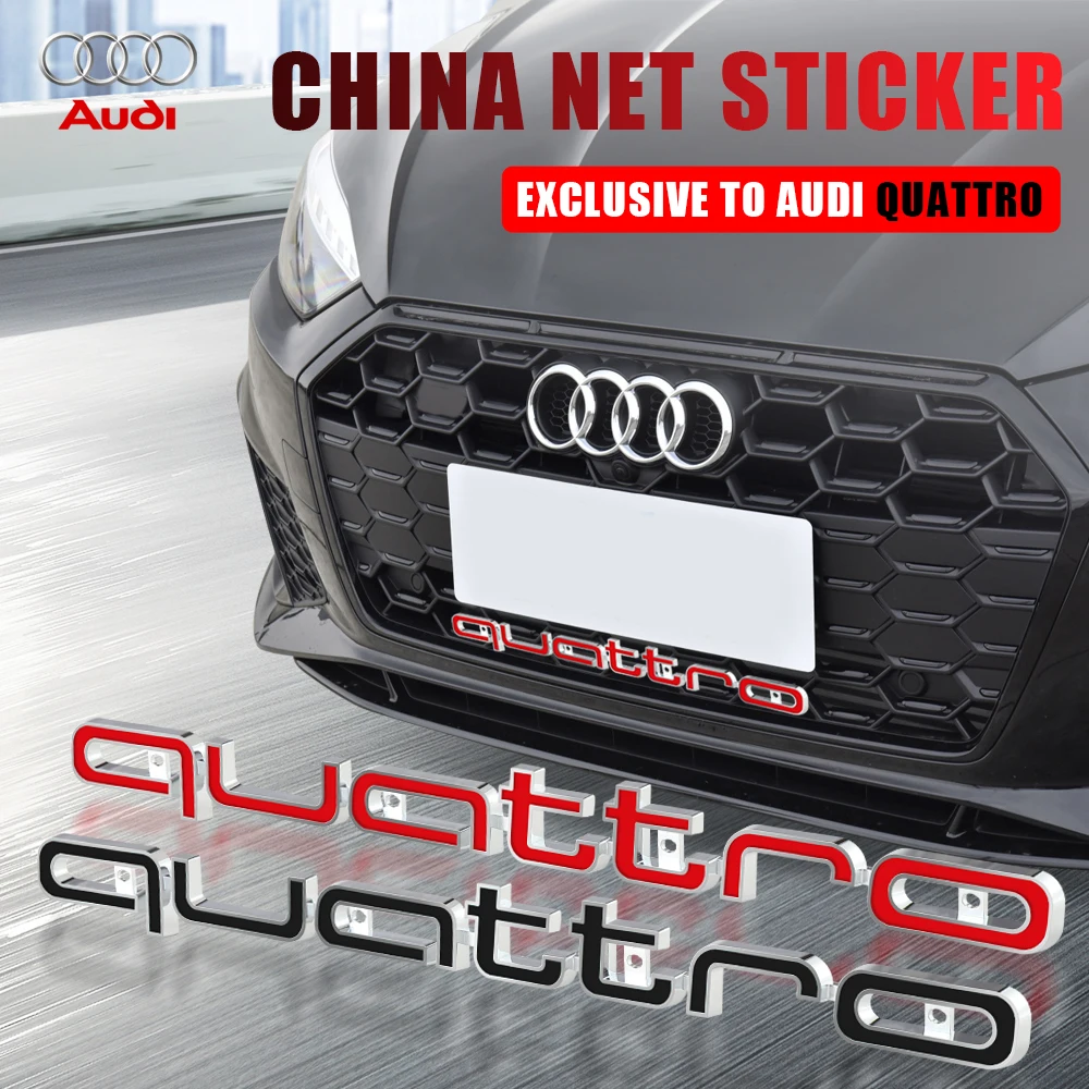 1pc-Car-Front-Bumper-Grille-Quattro-Logo-Auto-Badge-Emblem-Decal-for ...