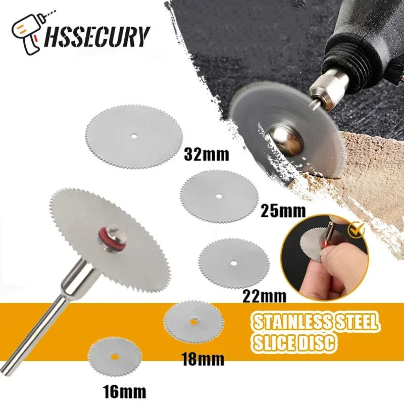 5-6Pcs-Stainless-Steel-Slice-Metal-Cutting-Disc-Set-With-1-Mandrel-for ...