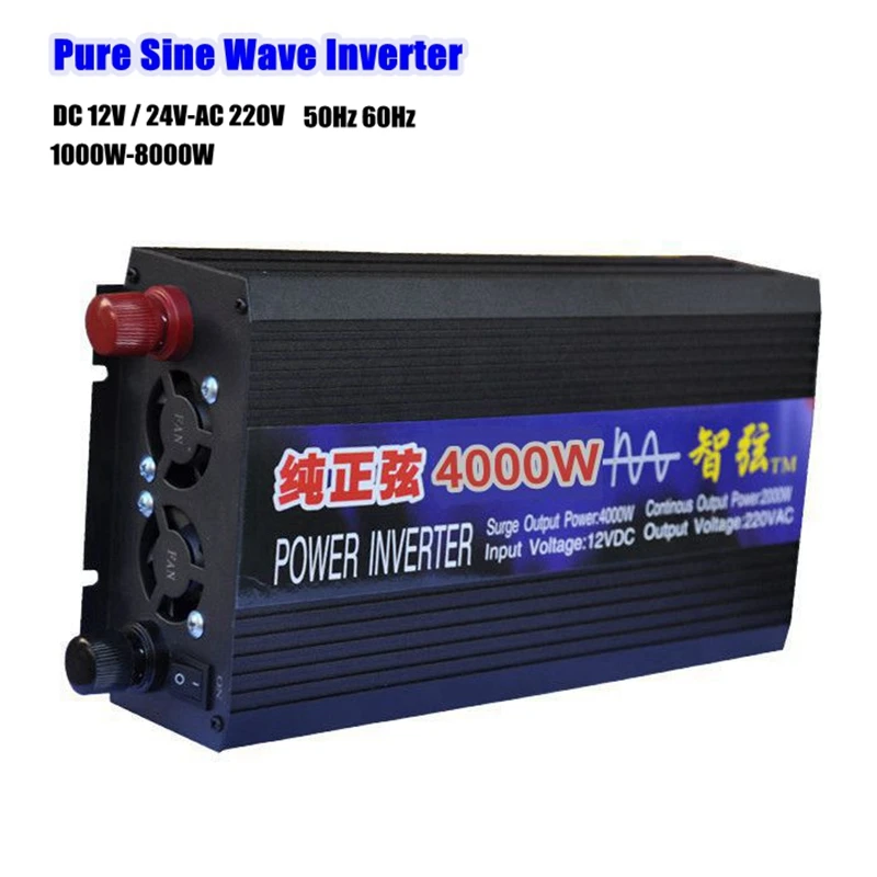 3000W 4000W Inverter 12v 220v Pure Sine Wave DC To AC 50Hz Modified ...