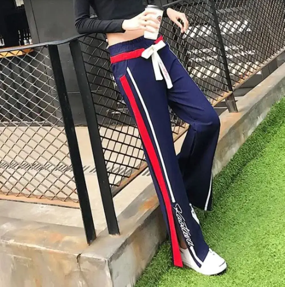 High-School-Girls-Pants-Flare-Loose-Trouser-Spring-Casual-Long-Women ...