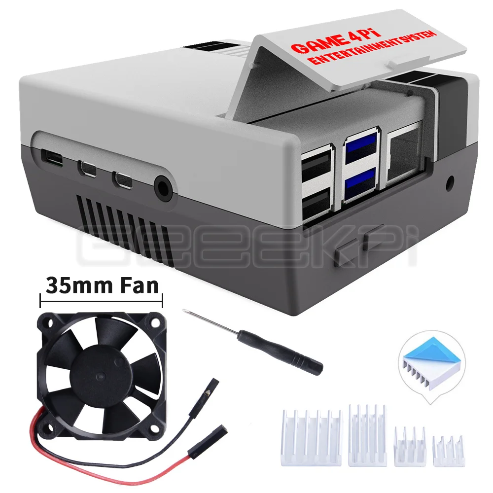Comprar GeeekPi Game 3Pi/4Pi NES 3Pi/4Pi Style Case Kit ABS 3510 ...