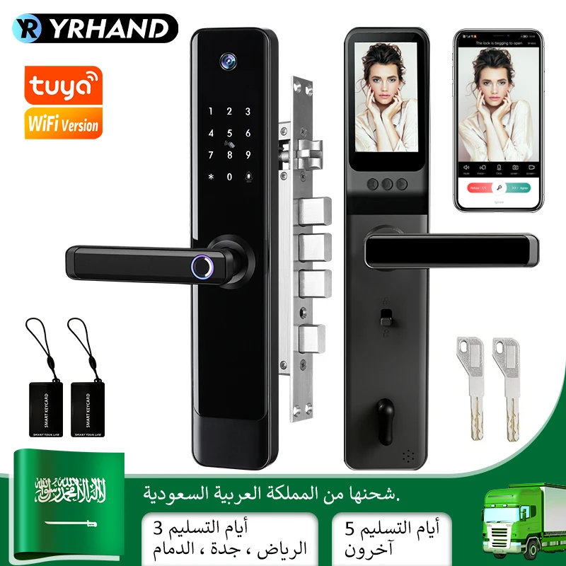 Smart-Door-Lock-with-6068-Fingerprint-Door-Lock-Intelligent-door-lock ...