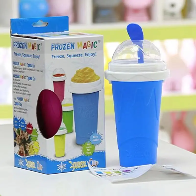 Quick-Frozen-Smoothies-Slushy-Cup-Refrigeration-Pinch-Cup-Milkshake ...