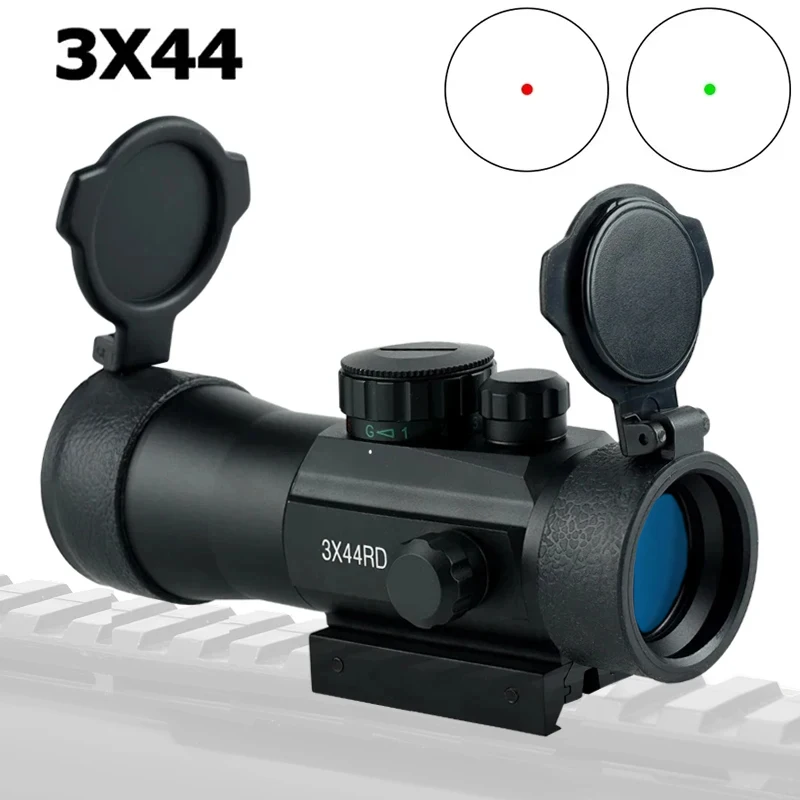 Tactical-3X44-Red-Green-Dot-Sight-Optic-Reflex-Scope-Hunting-Airsoft ...