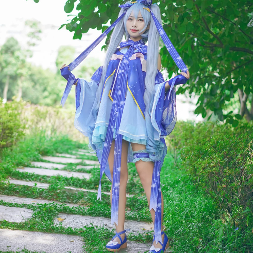 Vocaloid Snow Miku Cosplay Costume | Vocaloid Miku Dress Cosplay ...