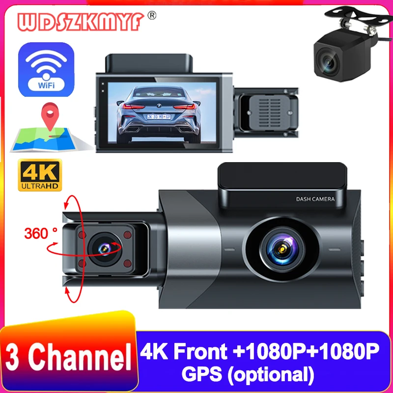 4K-Front-Camera-Dash-Cam-for-Cars-Car-DVR-3Lens-Video-Recorder-GPS-WIFI ...