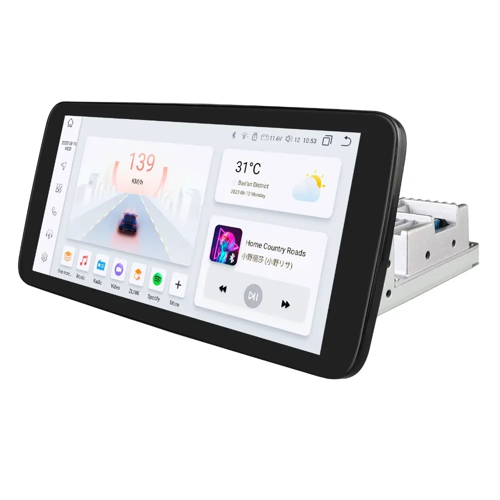 1-din-Universal-Android-Car-Radio-Multimedia-Player-Rotatable-10-33inch ...