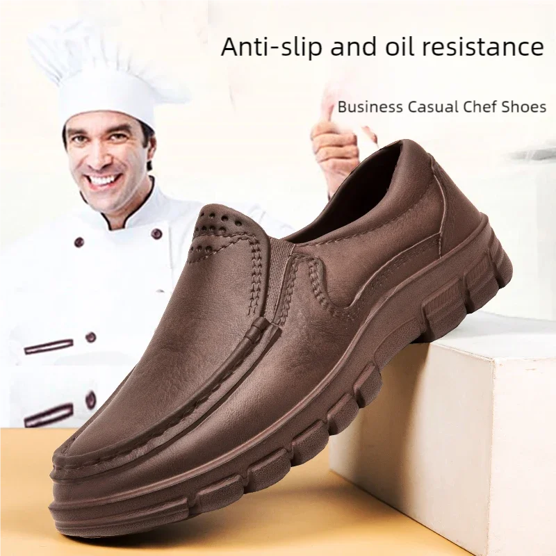 Chef shoes four seasons waterproof anti slip oil resistant plus size ...
