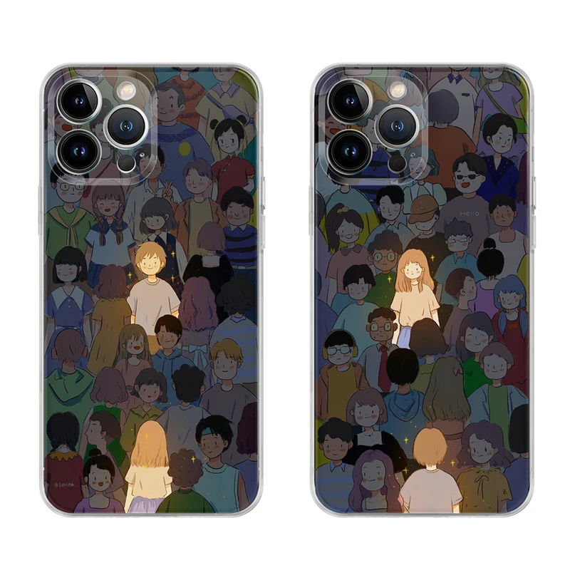 Cartoon-Couples-Silicone-Mobile-Phone-Case-for-iphone-15-14-Prmax-13-12 ...