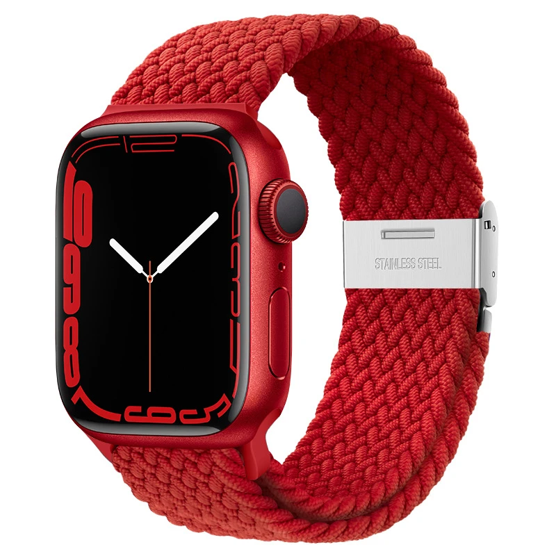 Braided Solo Loop Strap For Apple Watch Band 44mm 40mm 45mm 41mm 42mm ...