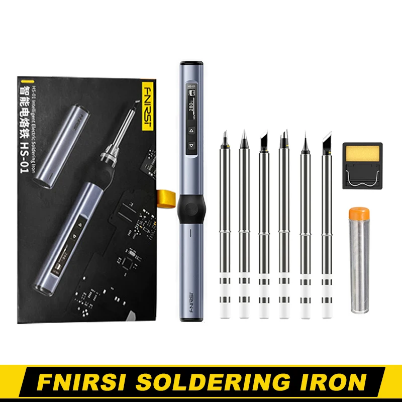 FNIRSI-HS01-Soldering-Iron-PD-Powered-Digital-Display-Adjustable-Fast ...