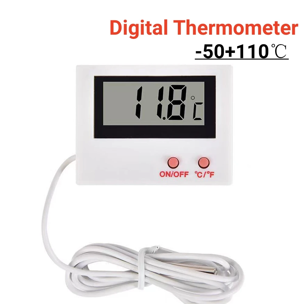 HT-5 Temperature Sensor LCD Digital Thermometer for Fish Tank ...