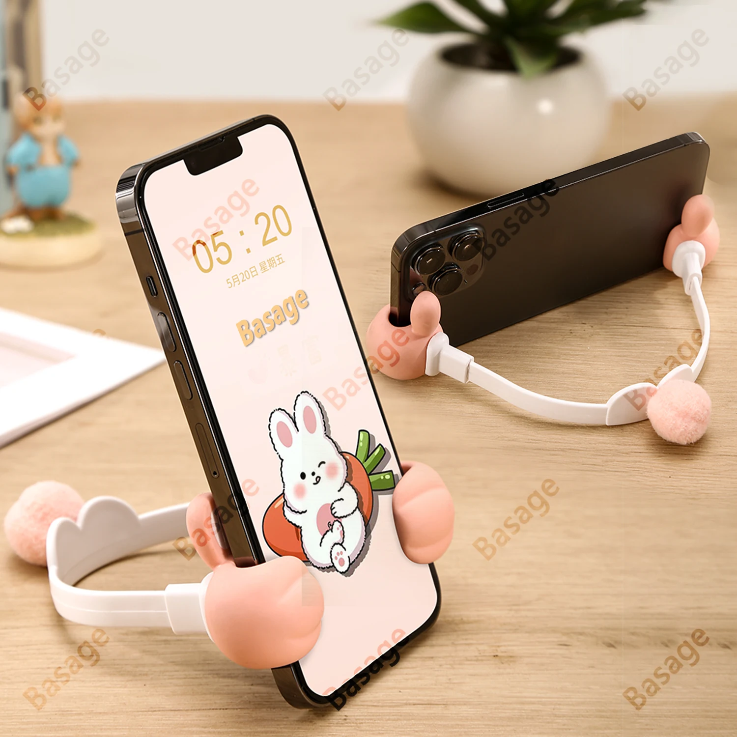 Cute-Rabbit-Phone-Stand-Adjustable-Bunny-Phone-Holder-for-Desk-Cute ...
