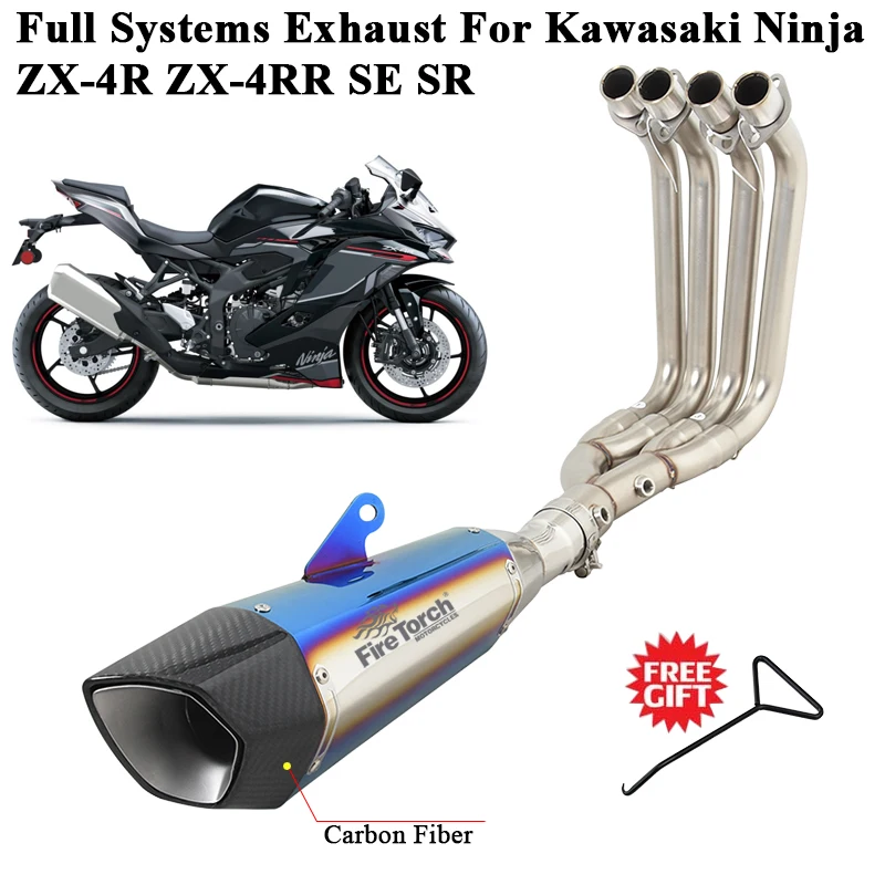 Full-Systems-Motorcycle-Exhaust-Escape-For-Kawasaki-Ninja-ZX-4R-ZX-4RR ...
