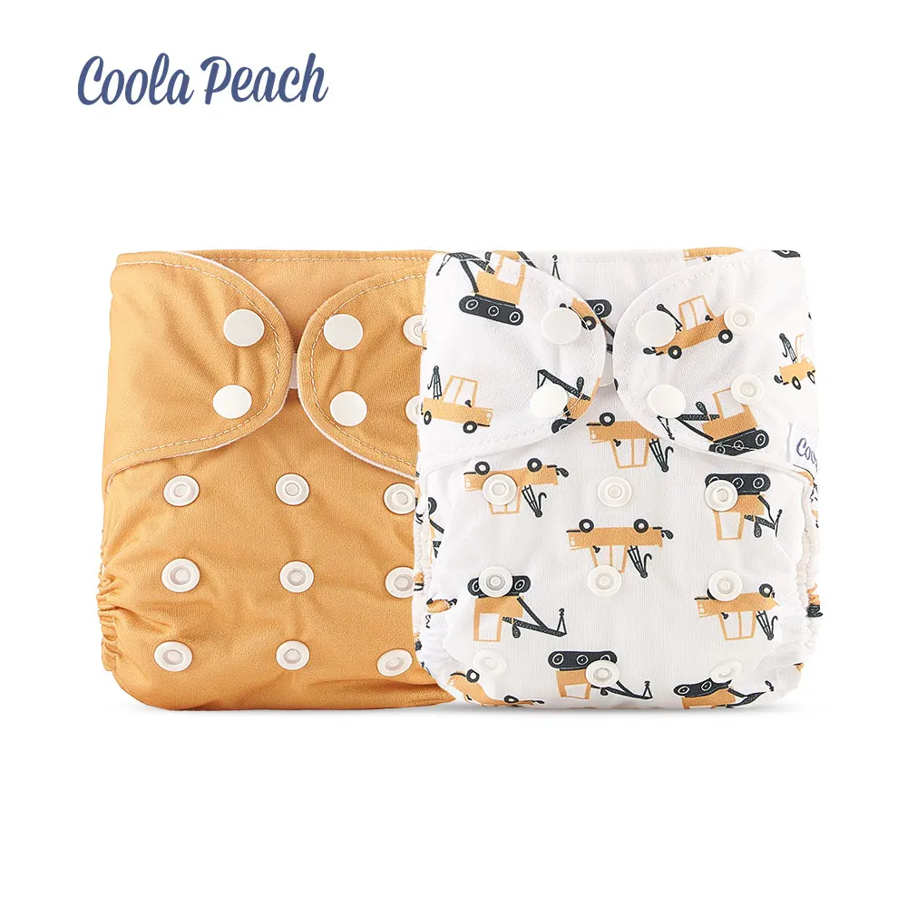 Coola-Peach-2Pcs-Set-Washable-Eco-friendly-Baby-Cloth-Diaper-With ...