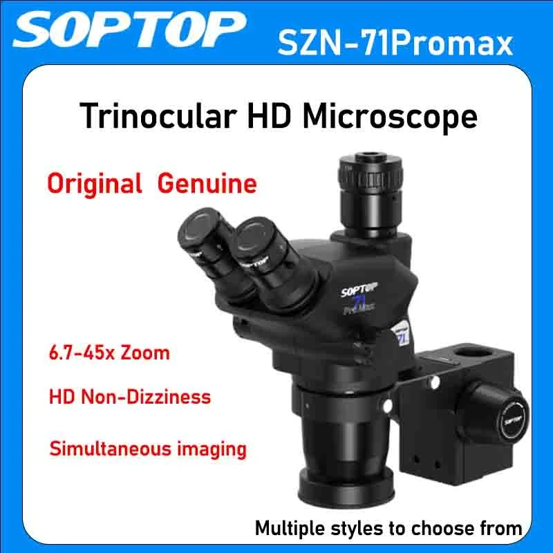 SOPTOP Microscope 71Pro Max 6.7-45x Continuous Zoom, Anti-Dizziness ...