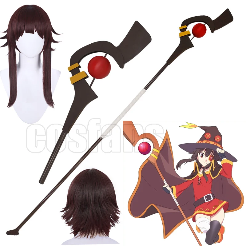 Anime-God-s-Blessing-on-this-Wonderful-World-Megumin-Wigs-Cane-Cosplay ...