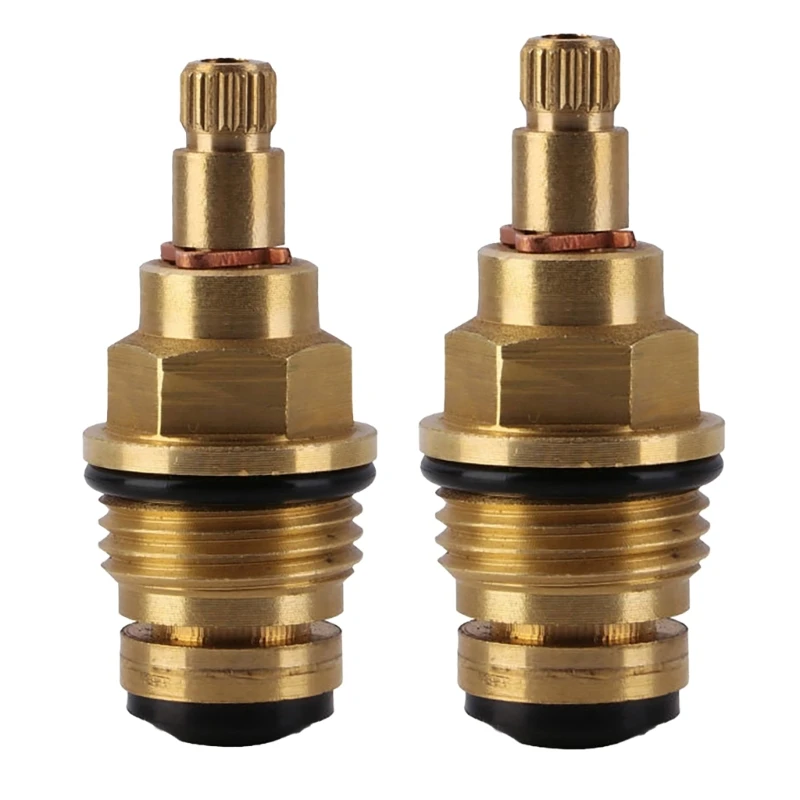 Faucet Hot and Cold Water Spool Tap Valves Brass Slow Opening Spool ...