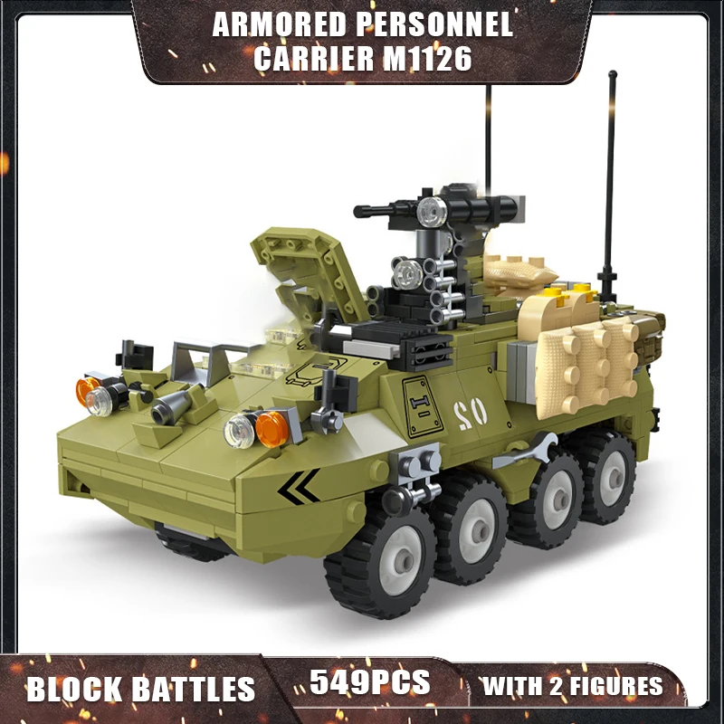 549Pcs-Bricks-M1126-Military-Armored-Vehicle-Model-Building-Blocks ...