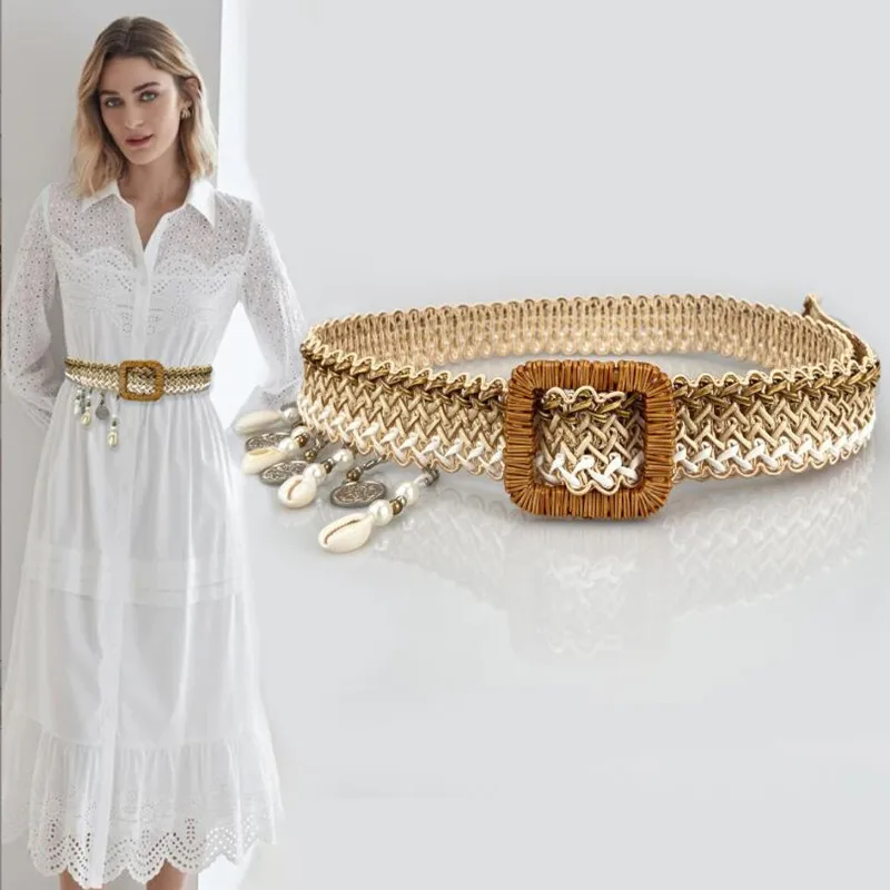 New-Braided-Women-s-Belt-Vintage-Wide-Bohemian-Belts-Designer-Square ...