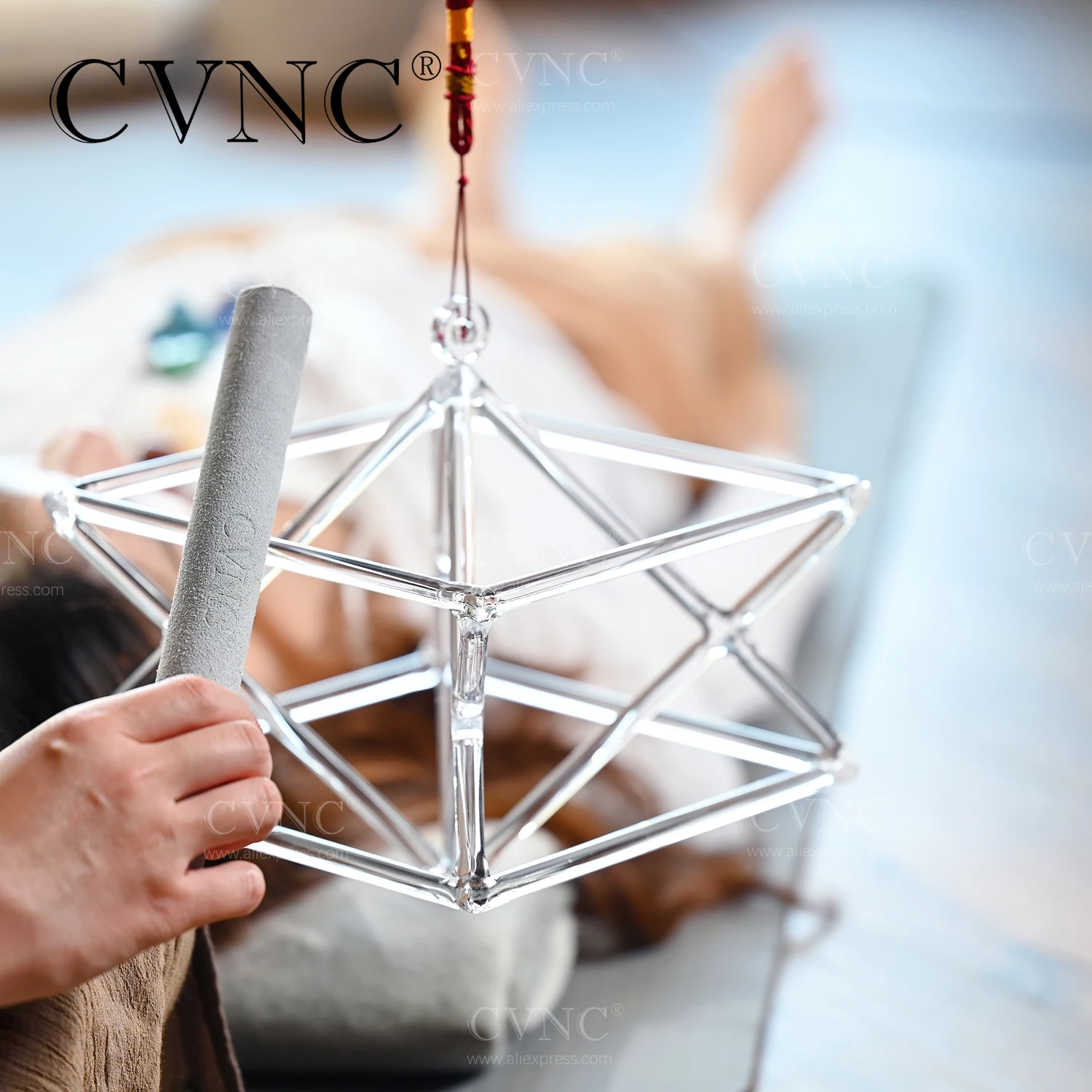 CVNC-6-Inch-Clear-Merkaba-Crystal-Singing-Pyramid-Instrument-For-Sound ...