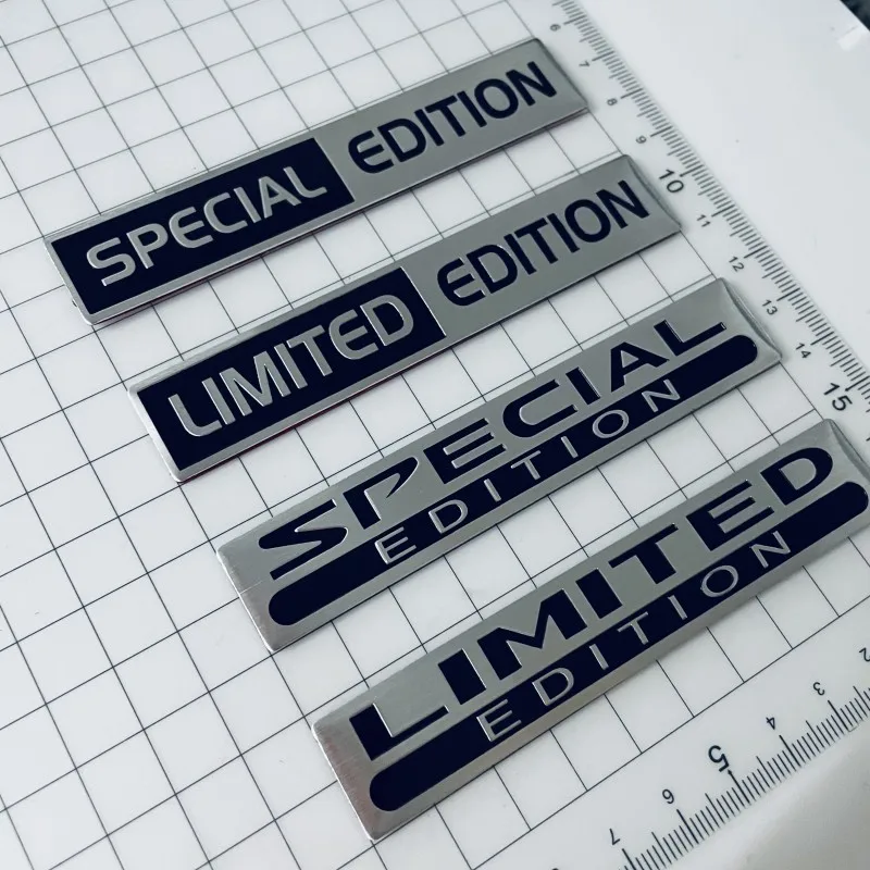3D-Aluminium-Metal-Silver-Black-Logo-LIMITED-EDITION-Emblem-Car-Fender ...