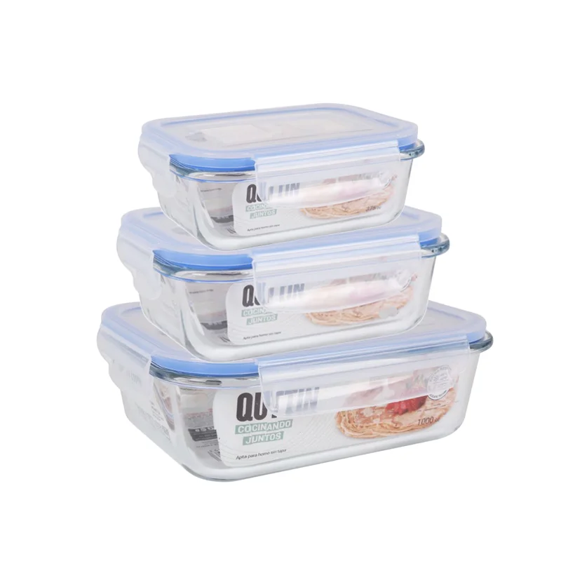 Maxhome-Recipiente-de-vidro-retangular-Herm-tico-Food-Glass-Container-M ...